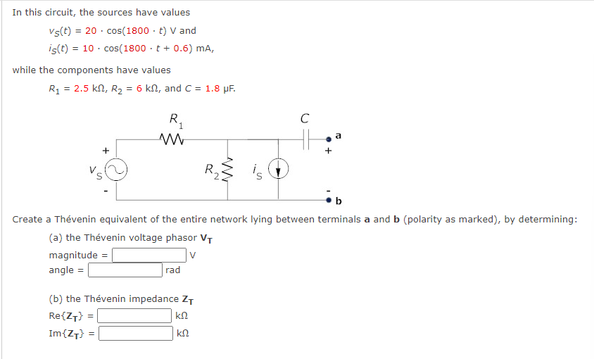 Solved In this circuit, the sources have values | Chegg.com