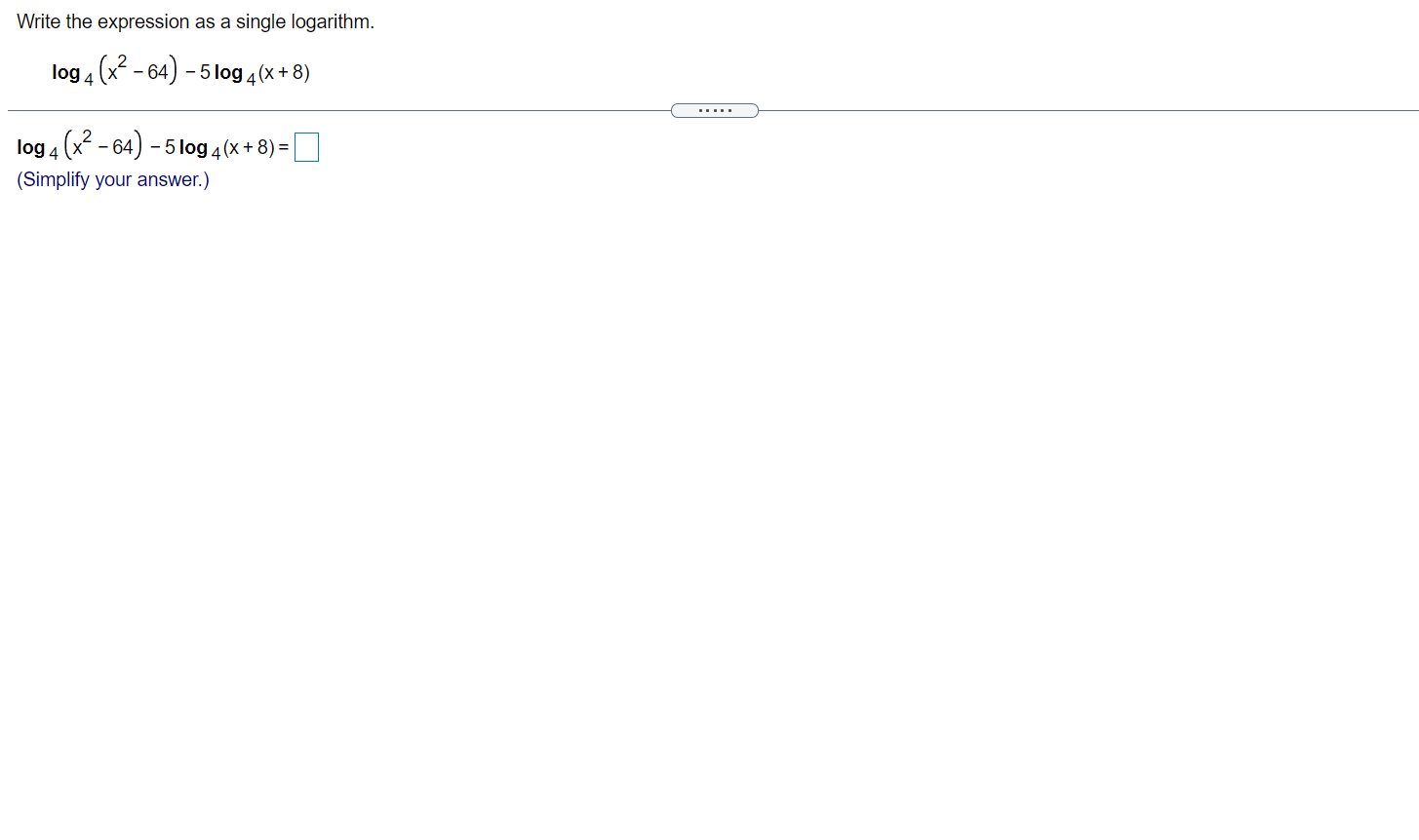Solved Write the expression as a single logarithm. log2 (x² | Chegg.com