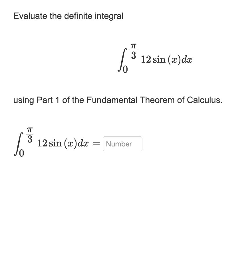 Solved Evaluate the definite integral ∫03π12sin(x)dx using | Chegg.com