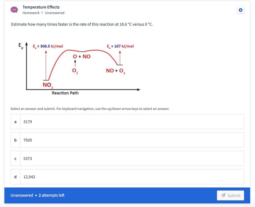 Solved Temperature Effects Homework. Unanswered Estimate how | Chegg.com