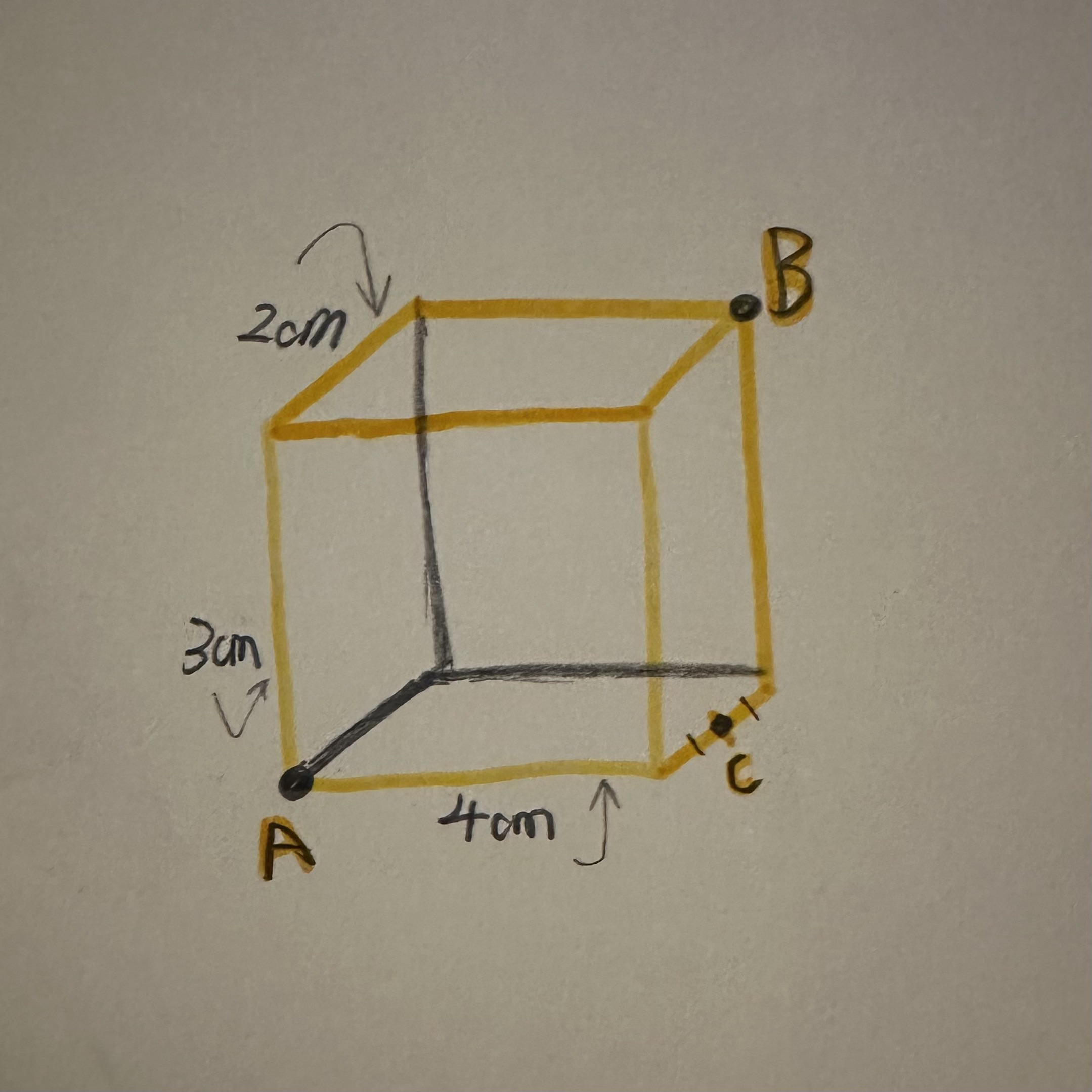 Solved The rectangular prism is shown below. Determine the | Chegg.com