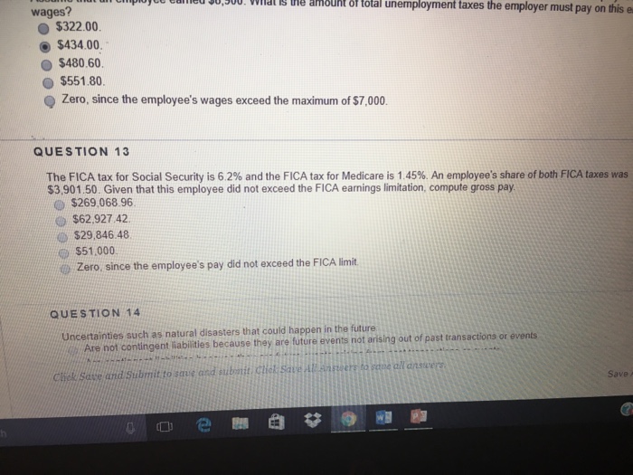 Solved The FICA tax for Social Security is 6.2% and the FICA | Chegg.com
