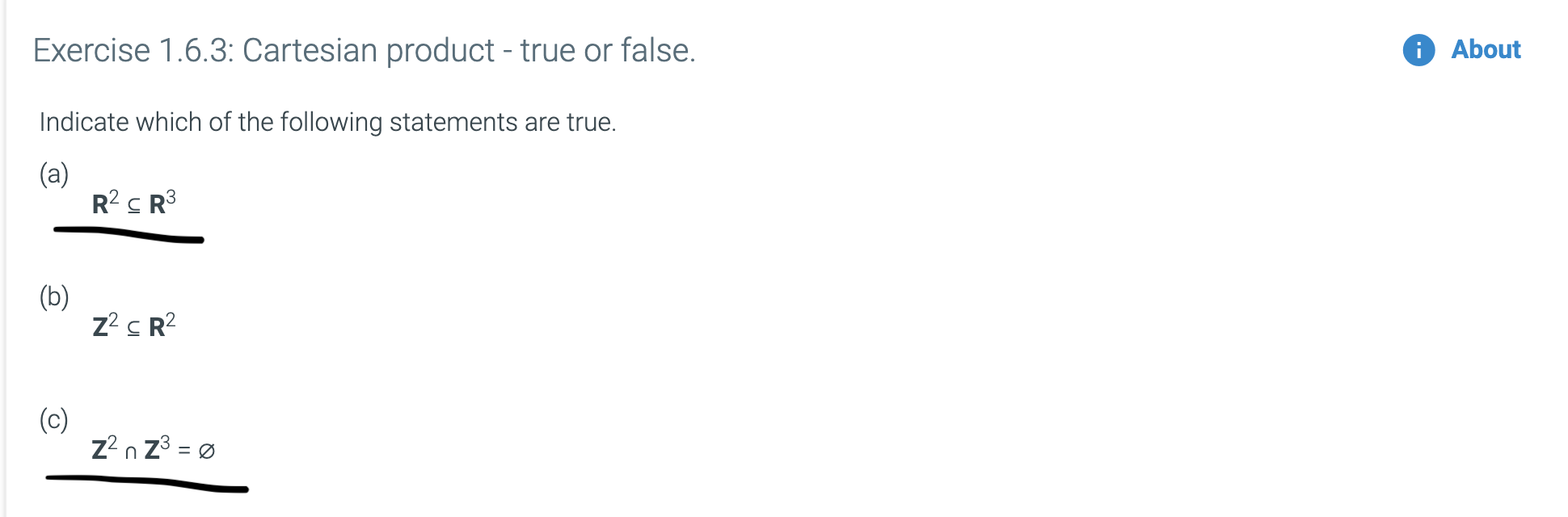 Solved Exercise 1.6.7: Cartesian products, power sets, and | Chegg.com