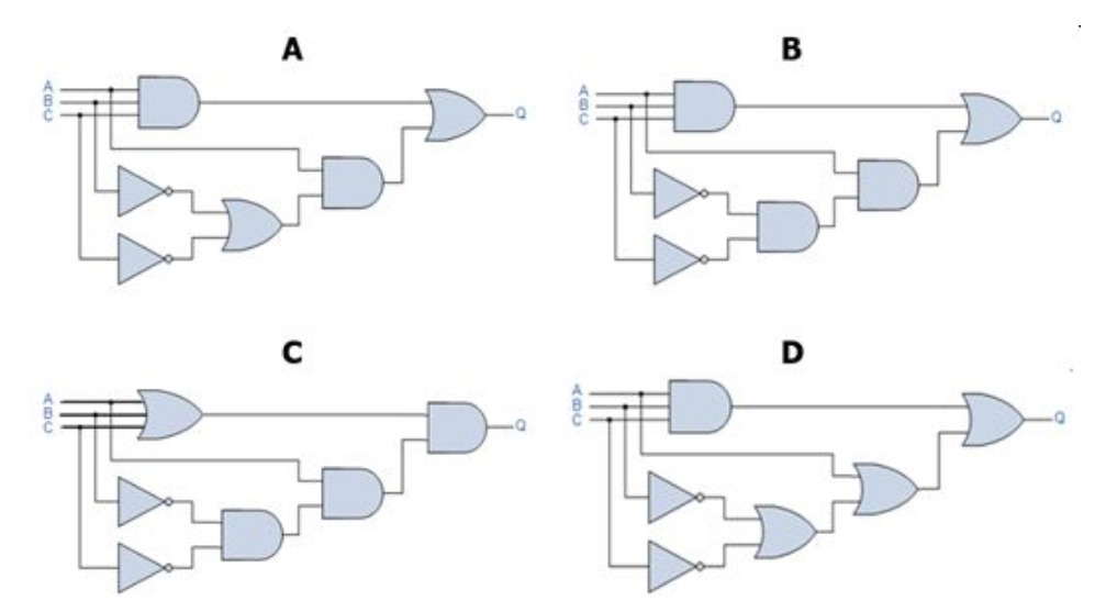 Solved 8. Which of the following circuit is the Boolean | Chegg.com