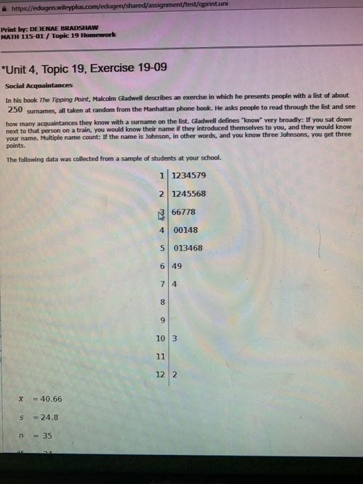 Solved est/qprint.uni red/ a https/ Print by: DEJENAE | Chegg.com