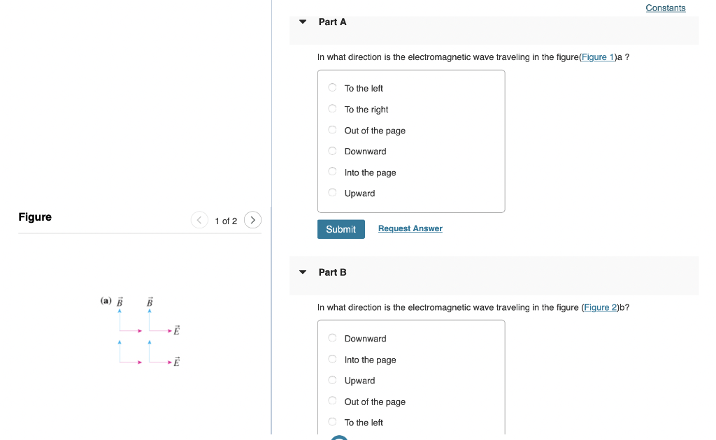 Solved In what direction is the electromagnetic wave | Chegg.com