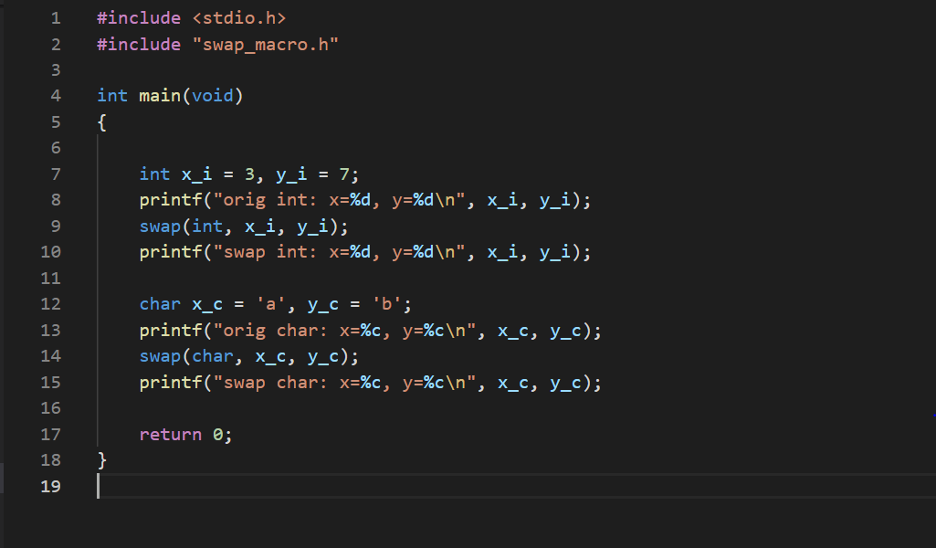 Solved Instruction Define a macro swap(t,x,y) that | Chegg.com