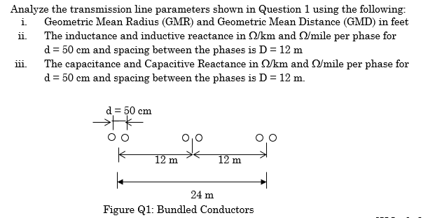 Solved Analyze the transmission line parameters shown in | Chegg.com