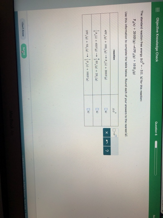 Solved Objective Knowledge Check Question 6 The standard | Chegg.com