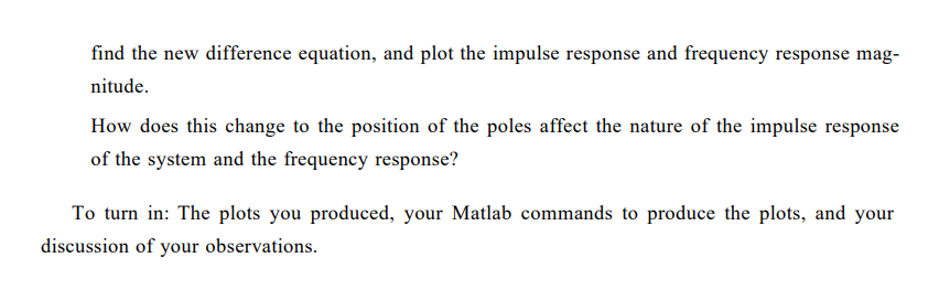 Solved Placing the Zeros and Poles In this part of the lab, | Chegg.com