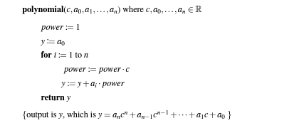 Solved question1 The conventional algorithm for evaluating | Chegg.com