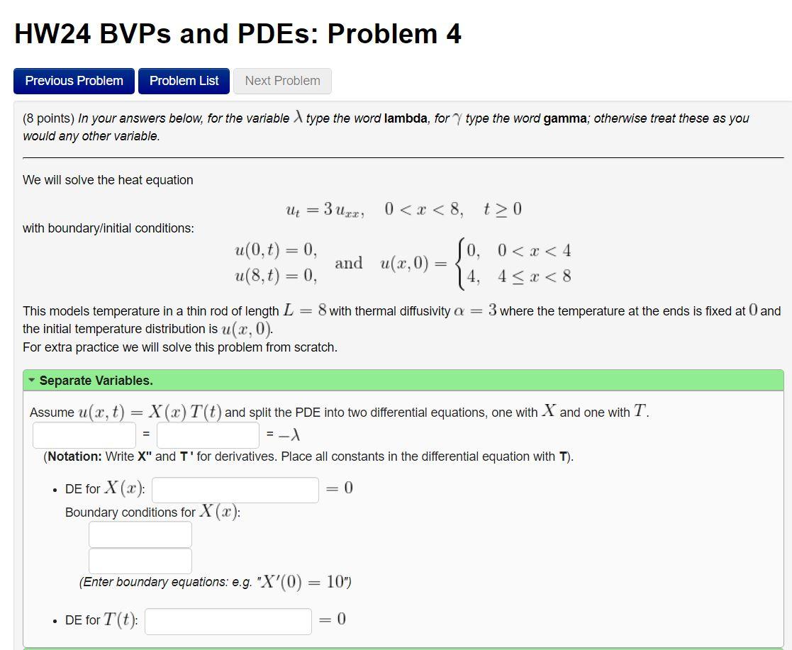 Solved HW24 BVPs and PDEs: Problem 4 Previous Problem | Chegg.com