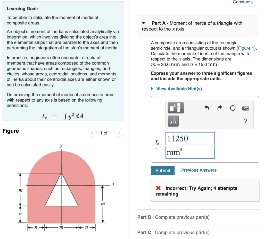 Solved Constants Learning Goal: To be able to calculate the | Chegg.com
