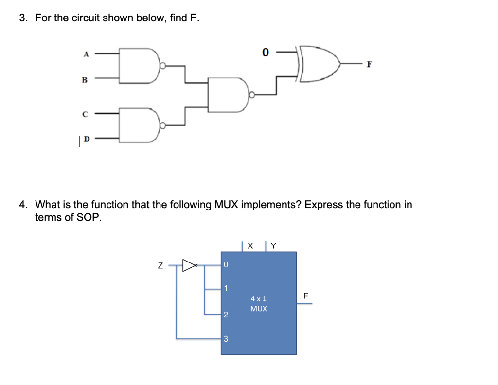 Solved 3. For the circuit shown below, find F. 4. What is | Chegg.com