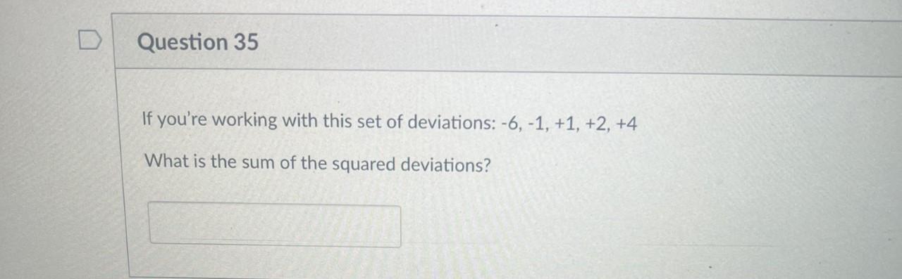 Solved If you're working with this set of deviations: | Chegg.com