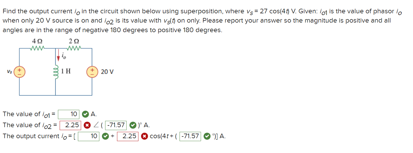 Solved Find the output current iO in the circuit shown below | Chegg.com