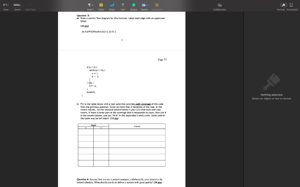 Solved F T 100% Zoom T Insert View Add Page Table Chart Text | Chegg.com