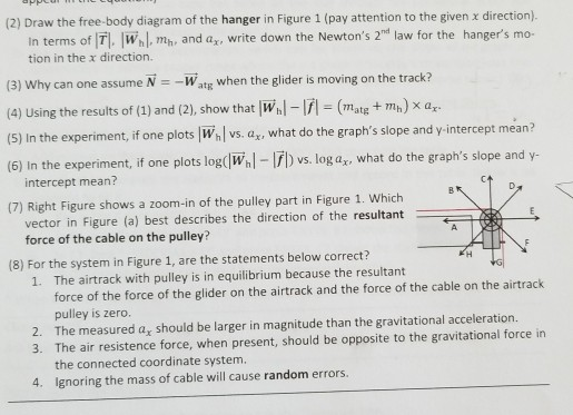Solved (2) Draw the free-body diagram of the hanger in | Chegg.com