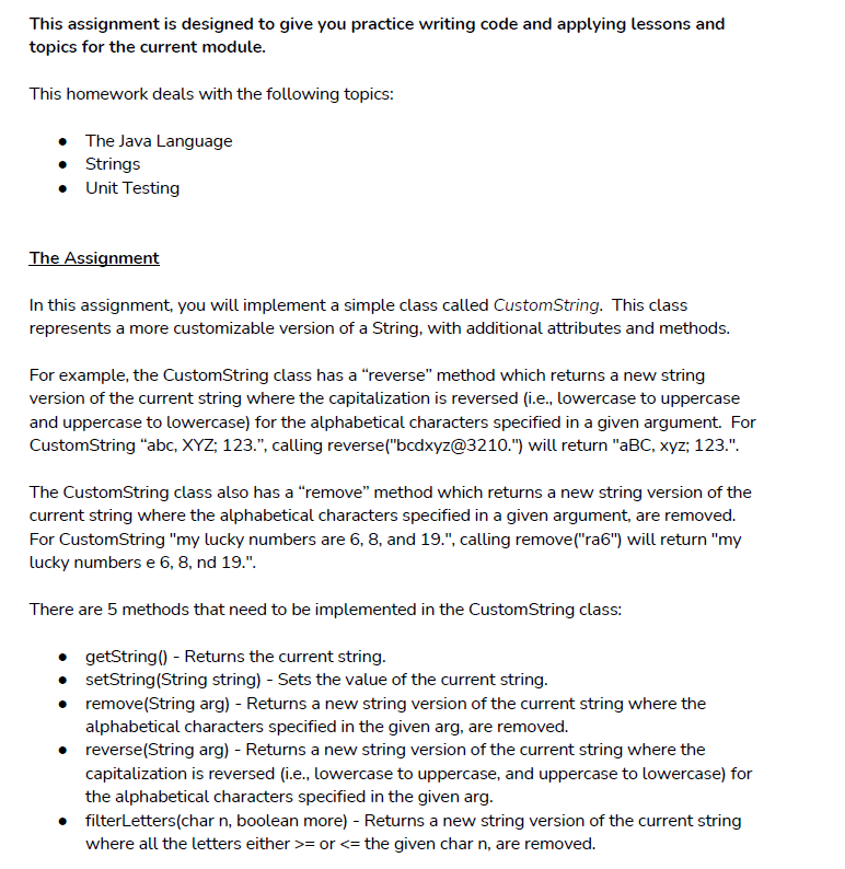Solved This assignment is designed to give you practice | Chegg.com