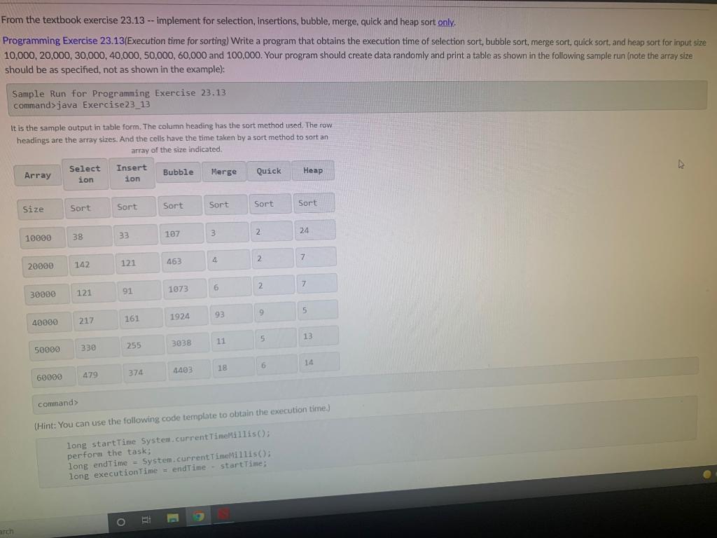 Solved From the textbook exercise 23.13 -- implement for | Chegg.com