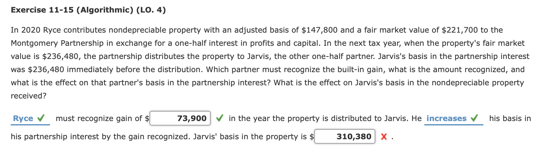Solved Please help me with the correct answer for Jarvis' | Chegg.com