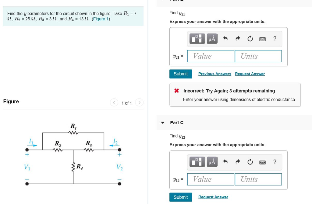 Solved Find the y parameters for the circuit shown in the | Chegg.com