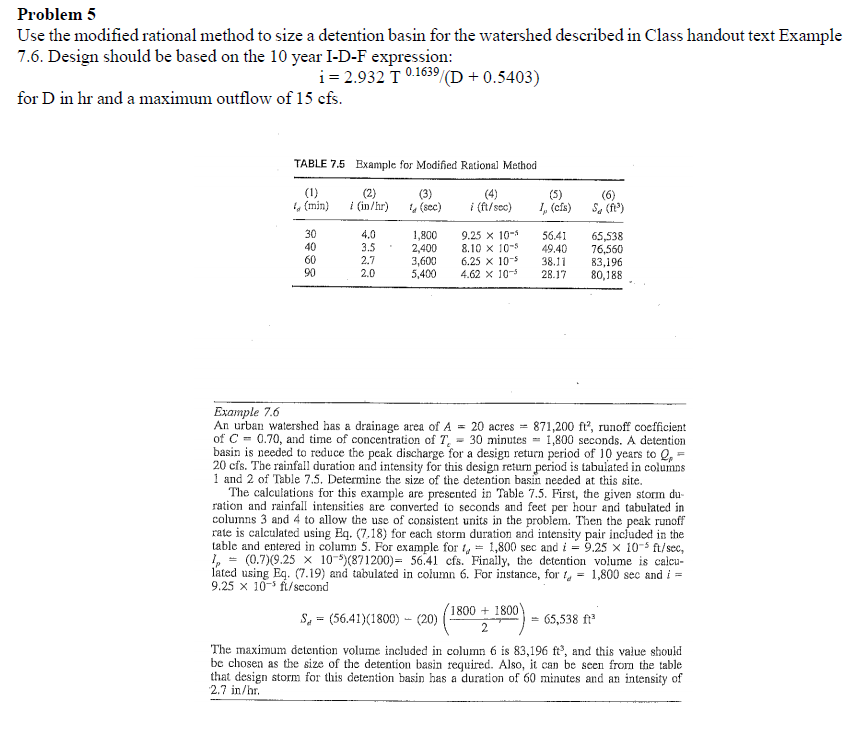 Problem 5 Use the modified rational method to size a | Chegg.com