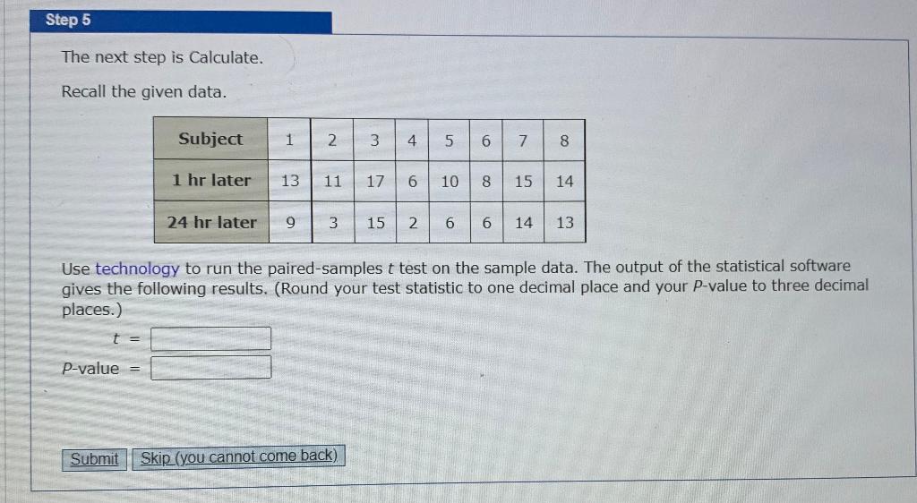 Solved Tutorial Exercise In a study of memory recall, eight | Chegg.com