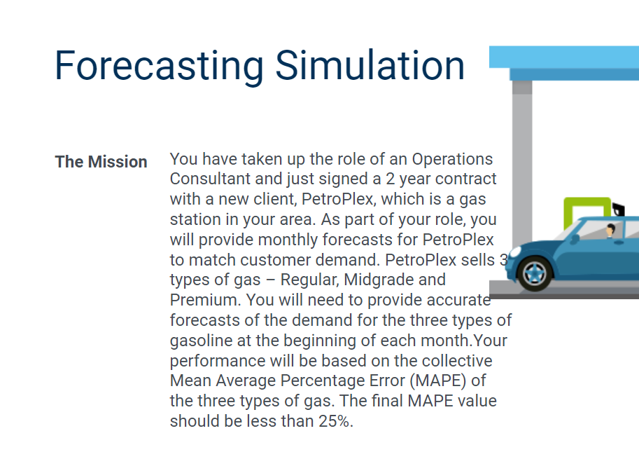 Forecasting Simulation The Mission You have taken up | Chegg.com
