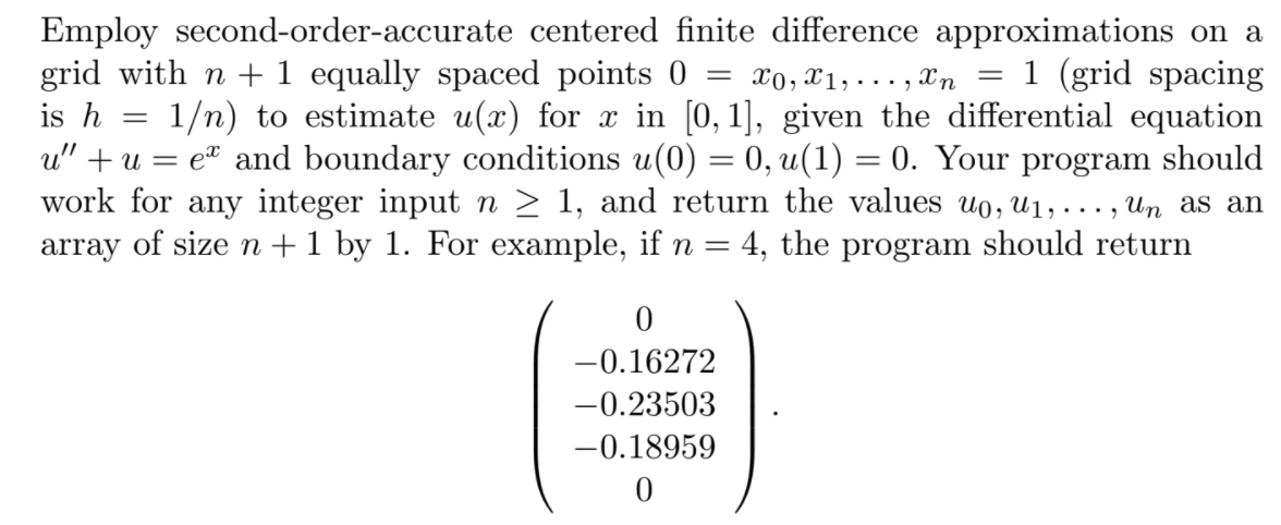 Employ second-order-accurate centered finite | Chegg.com