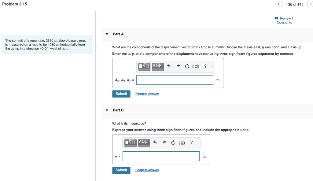 Solved The summit of a mountain, 2390 m above base camp, is | Chegg.com