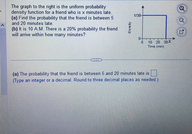 Solved The graph to the right is the uniform probability | Chegg.com