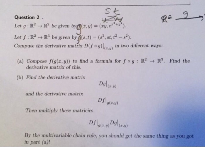 Solved Let y: R^2 rightarrow R^2 be given by (x, y) = (xy, | Chegg.com
