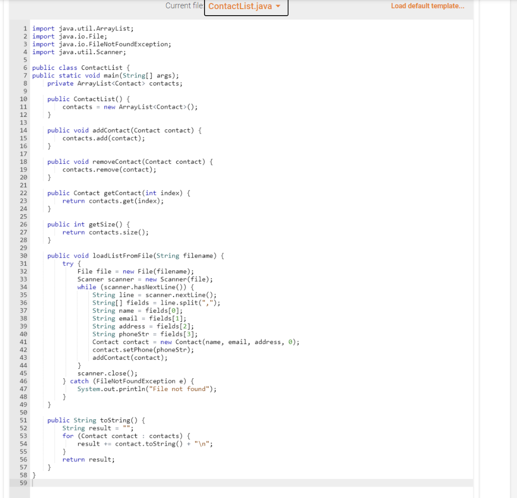 Solved I NEED HELP, This code will not compile for some | Chegg.com