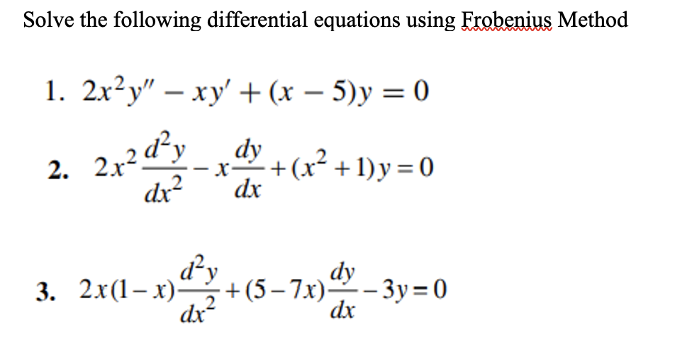 Solved Solve the following differential equations using | Chegg.com