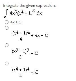 Solved Integrate the given expression. | Chegg.com