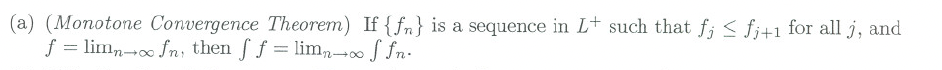 Solved (a) (Monotone Convergence Theorem ) If {fn} is a | Chegg.com