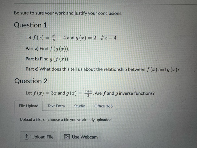 Solved Be sure to sure your work and justify your | Chegg.com