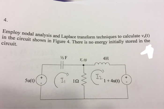 Solved Employ nodal analysis and Laplace transform | Chegg.com
