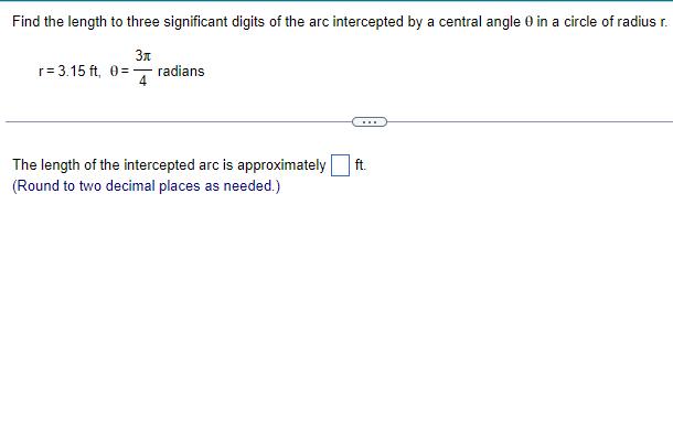 Solved Find the length to three significant digits of the | Chegg.com