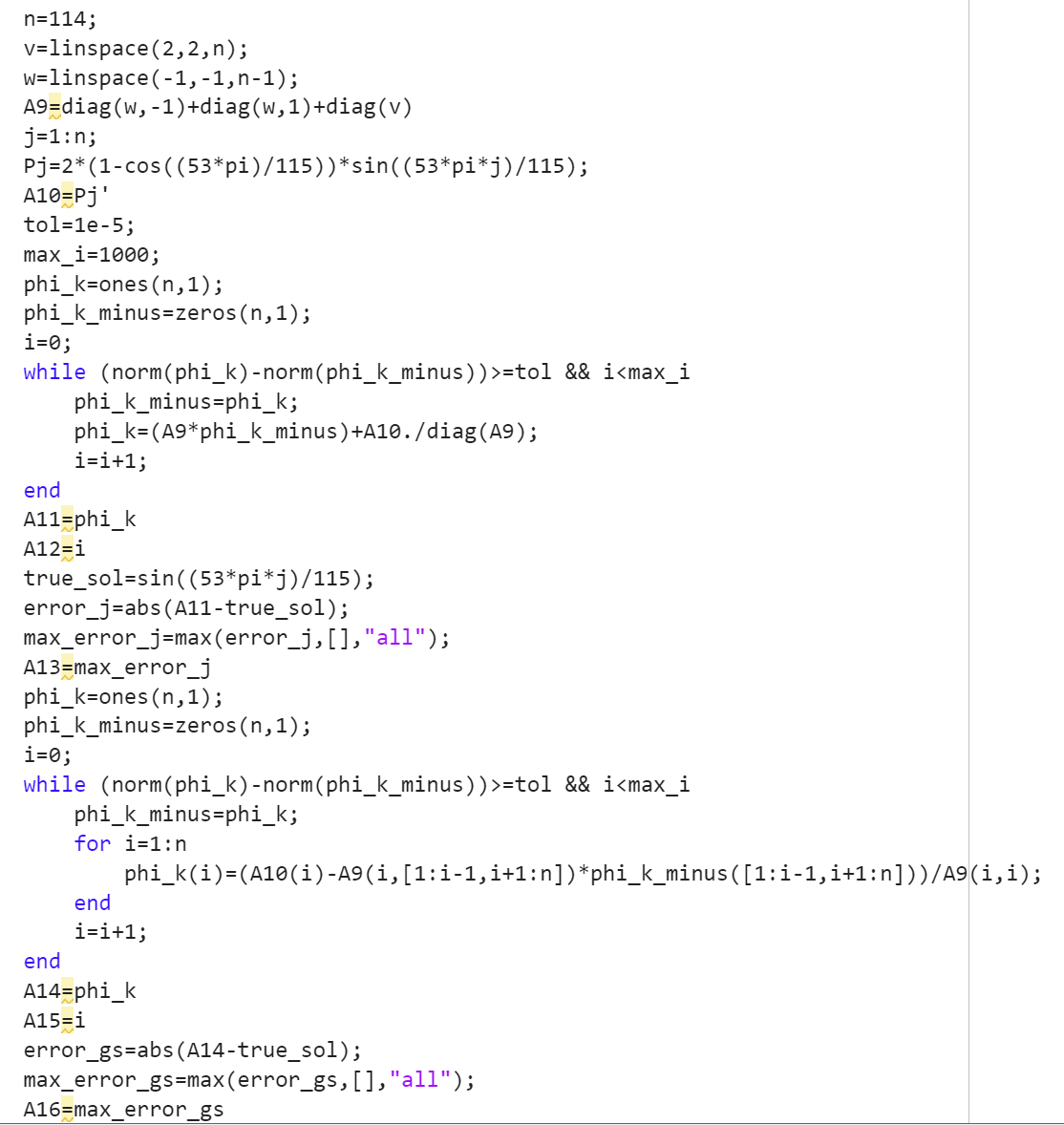 Solved A9 ﻿and A10 ﻿are right, I've included my code. If I | Chegg.com