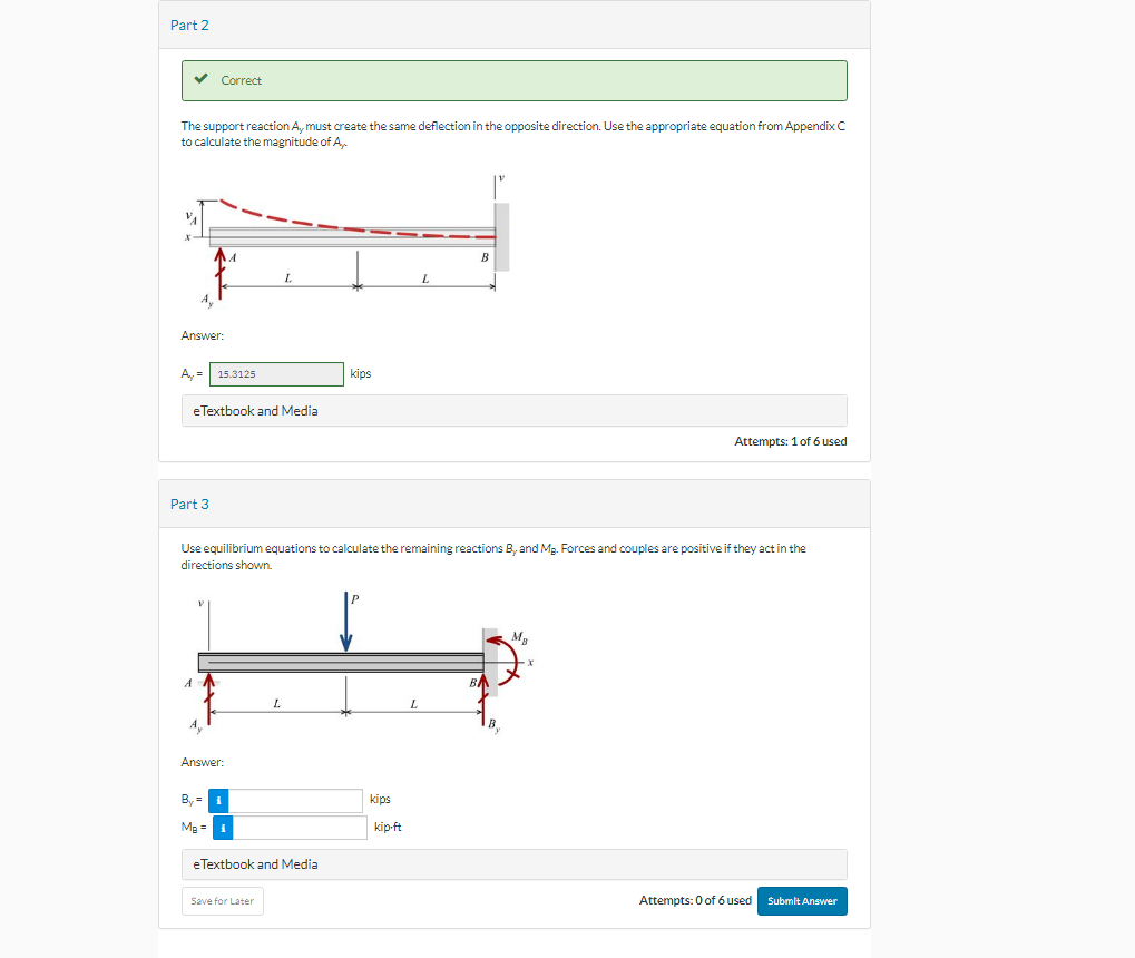 Solved For the beam and loading shown below, determine the | Chegg.com
