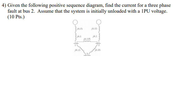 Solved 4) Given the following positive sequence diagram, | Chegg.com