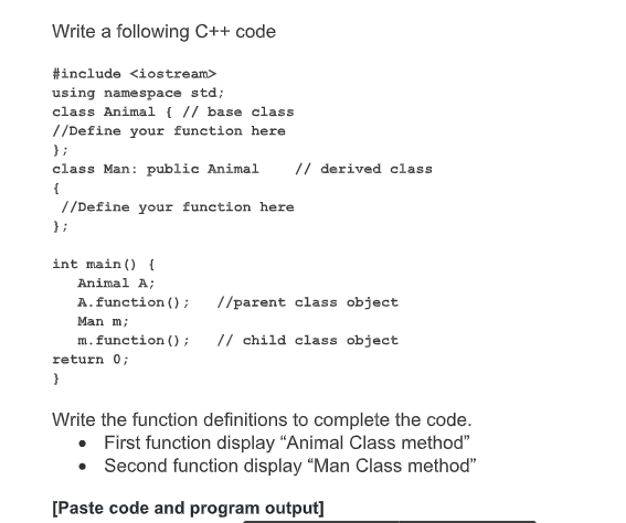 Solved Write a following C++ code #include using namespace | Chegg.com