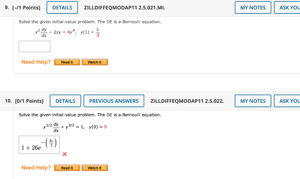 Solved 9. [-/1 Points] DETAILS ZILLDIFFEQMODAP11 2.5.021.MI. | Chegg.com