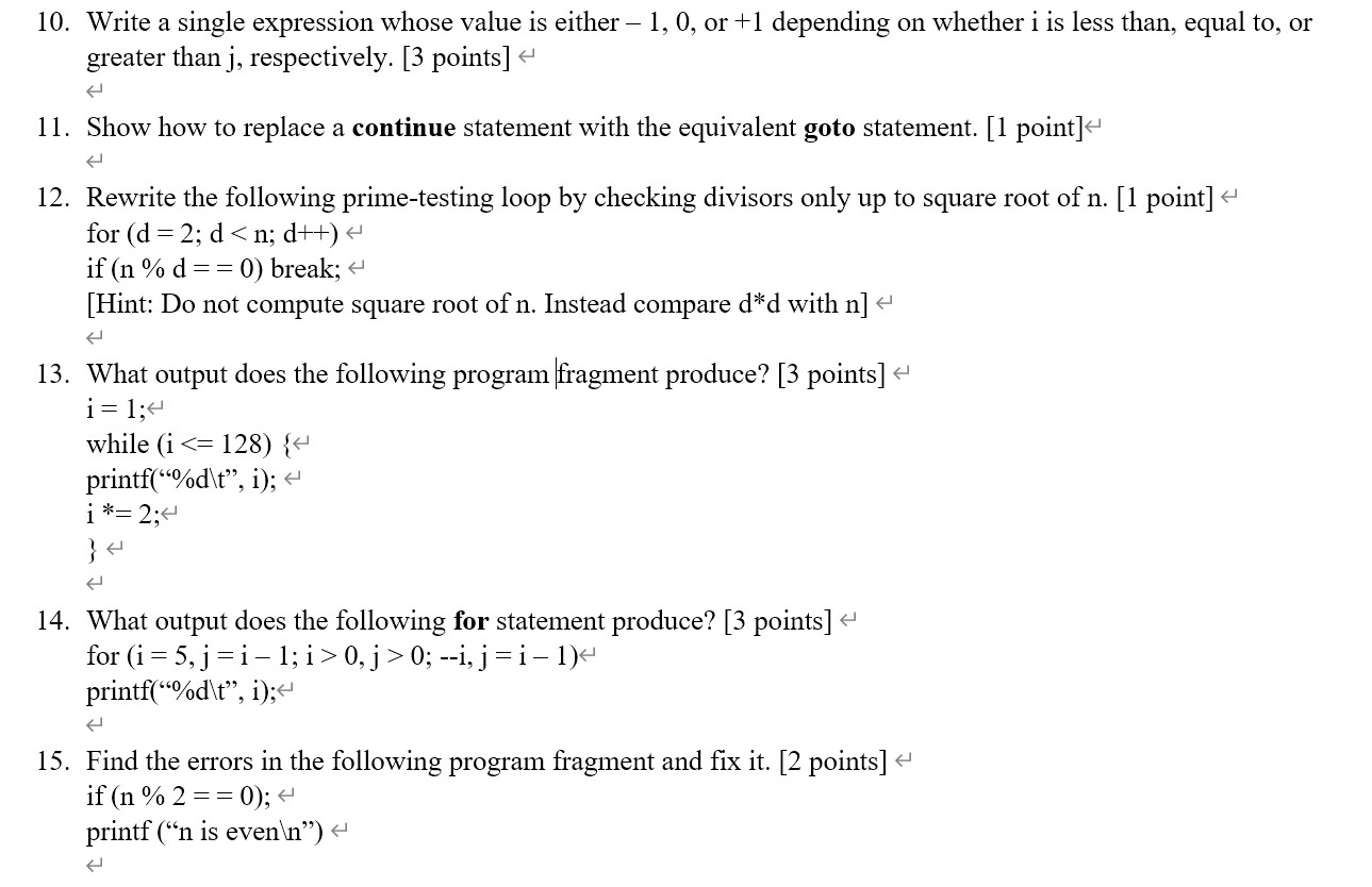 Solved 10. Write a single expression whose value is either – | Chegg.com