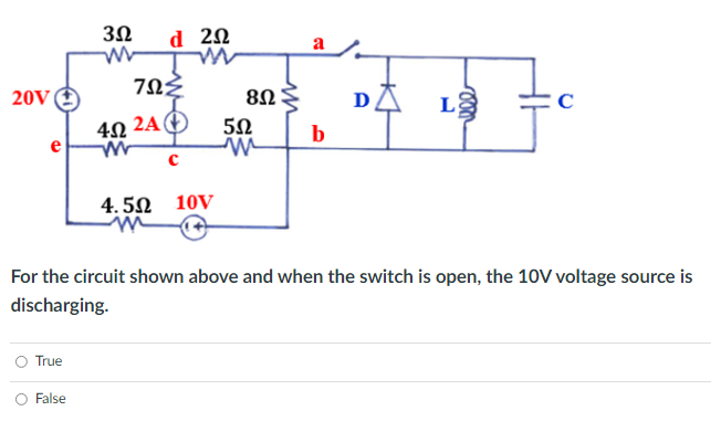 Solved D 2.12 312 W 7ΩΣ 20v Da C 4.12 2a 812 522 W B E с 