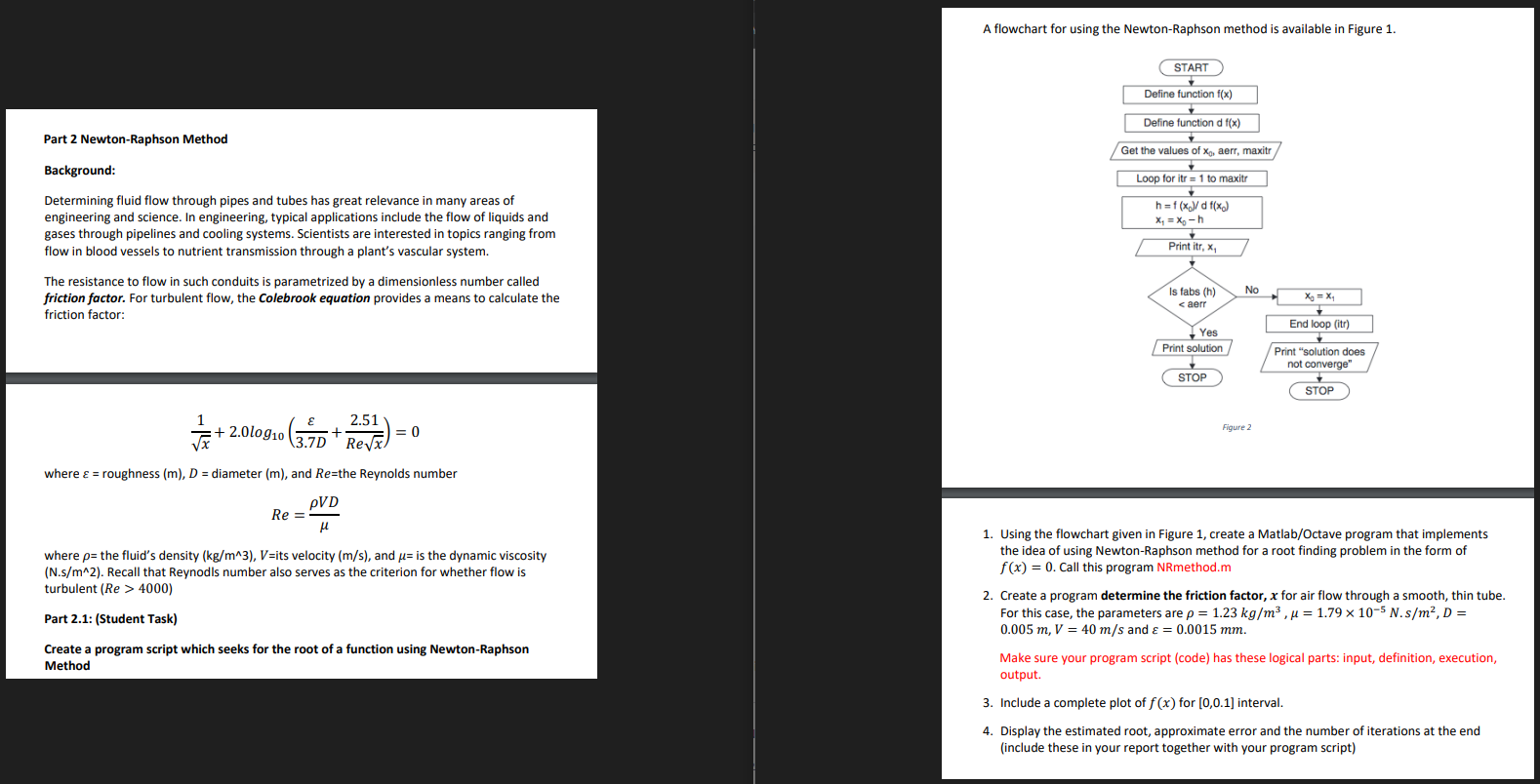 Solved Part 2 ﻿Newton-Raphson MethodBackground:Determining | Chegg.com
