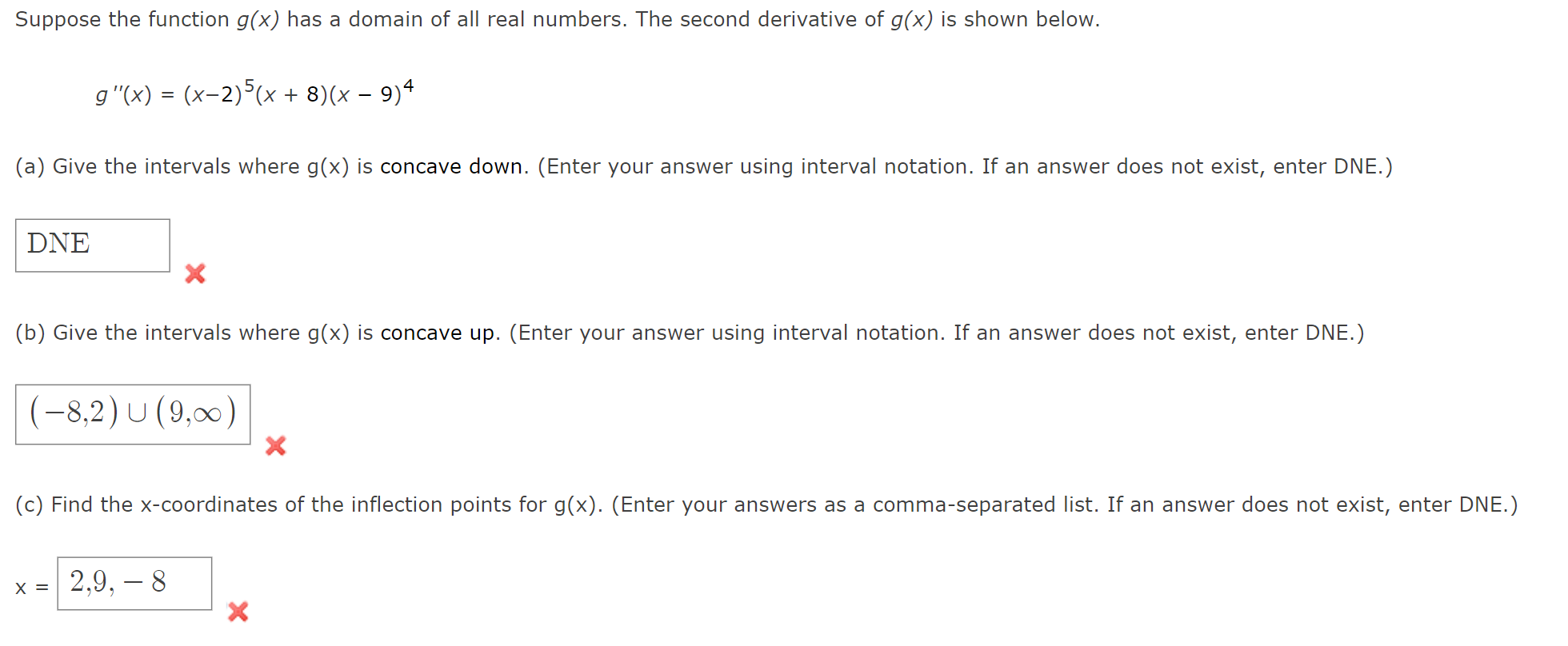 Solved Suppose the function g(x) has a domain of all real | Chegg.com