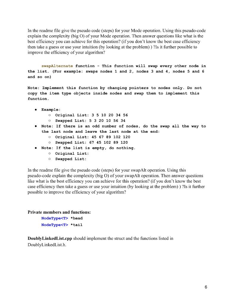 Solved This assignment is to implement a Sorted Doubly | Chegg.com